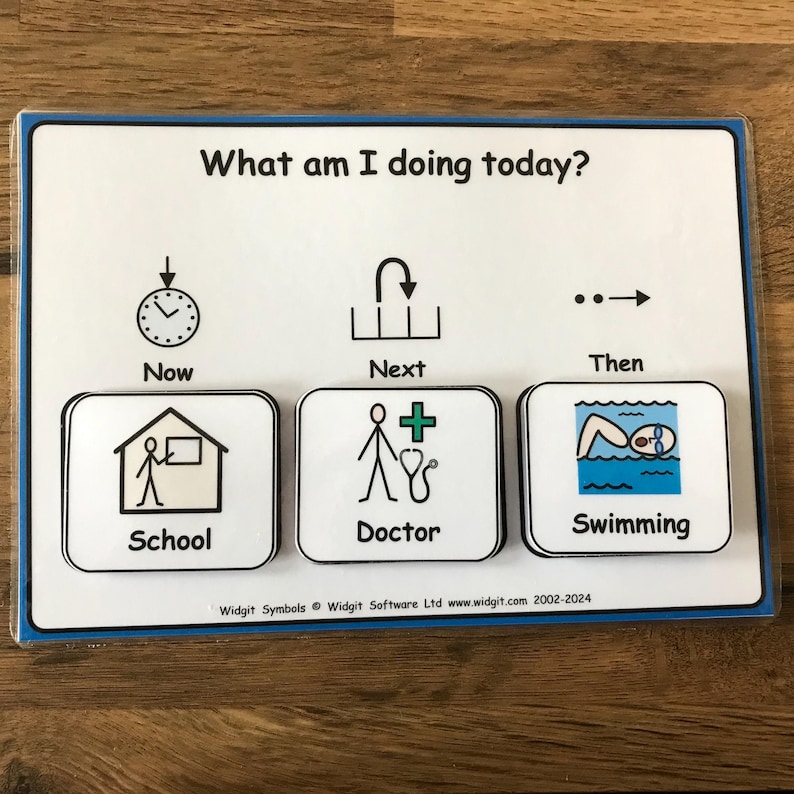Now/next/then Sequencing Board & 60 Symbols Visual Aid for Asd/adhd ...