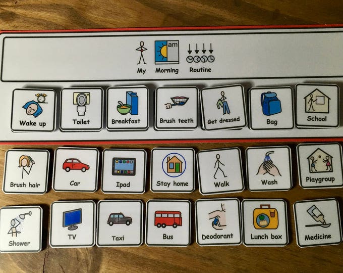 Small My Morning Routine Chart Visual Support Visual Aid for - Etsy