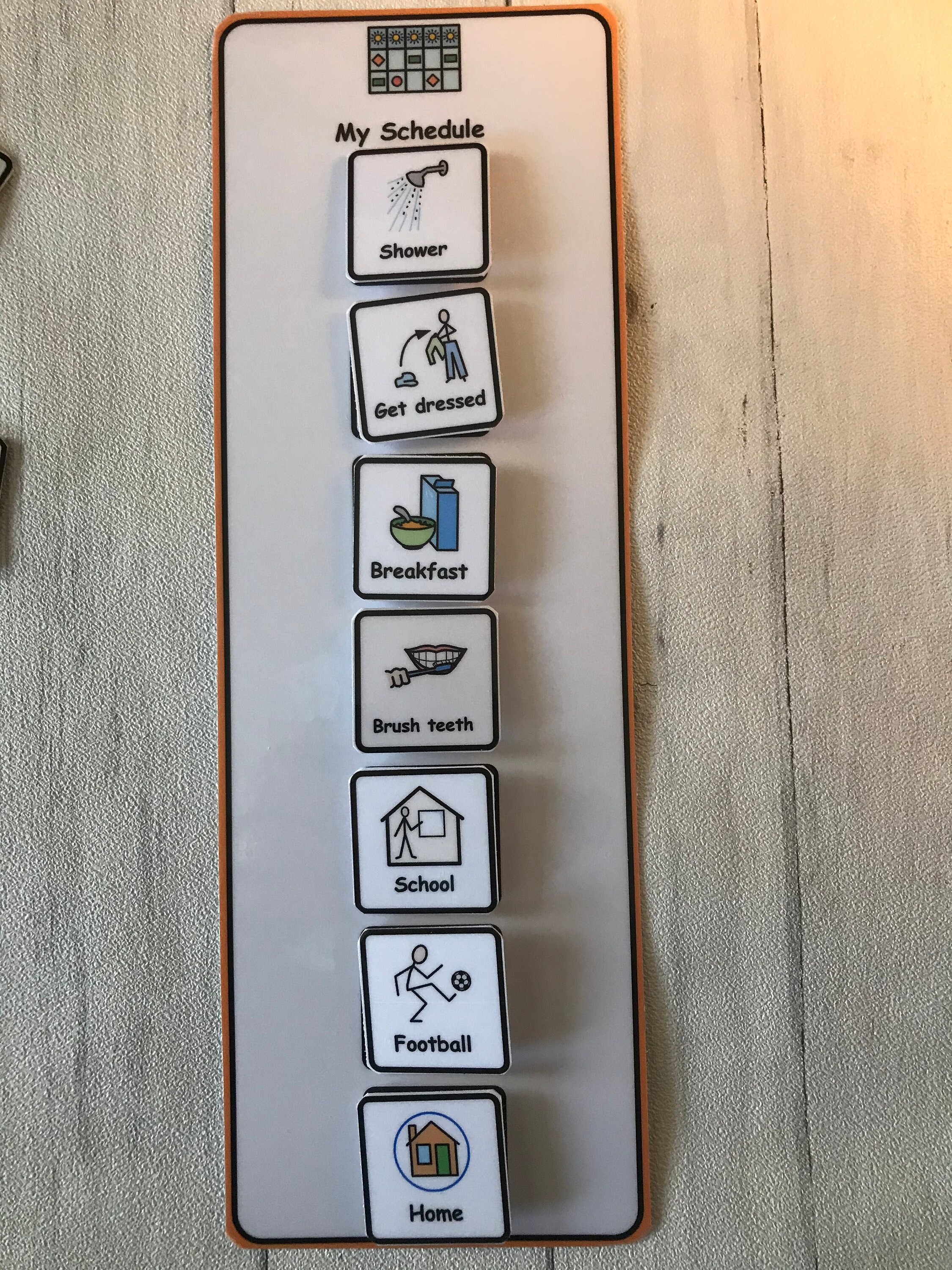 Small Daily Schedule Chart Visual Support Visual Aid for - Etsy