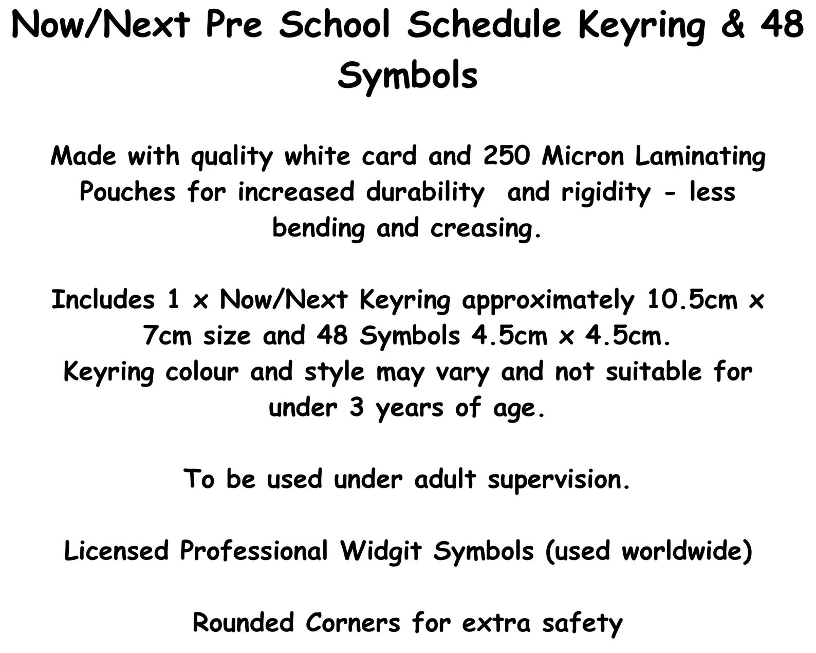 Now Next Pre School Sequencing Keyring & 48 Symbols Visual Aid for ...