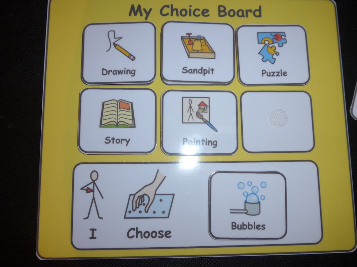 My Choice Board Communication Visual Support Visual Aid for Asd/adhd ...
