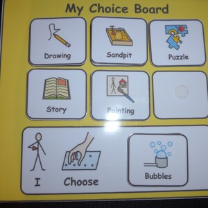 My Choice Board Communication Visual Support Visual Aid for Asd/adhd ...