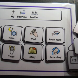 My Evening/bedtime Routine Chart Visual Support Visual Aid for - Etsy