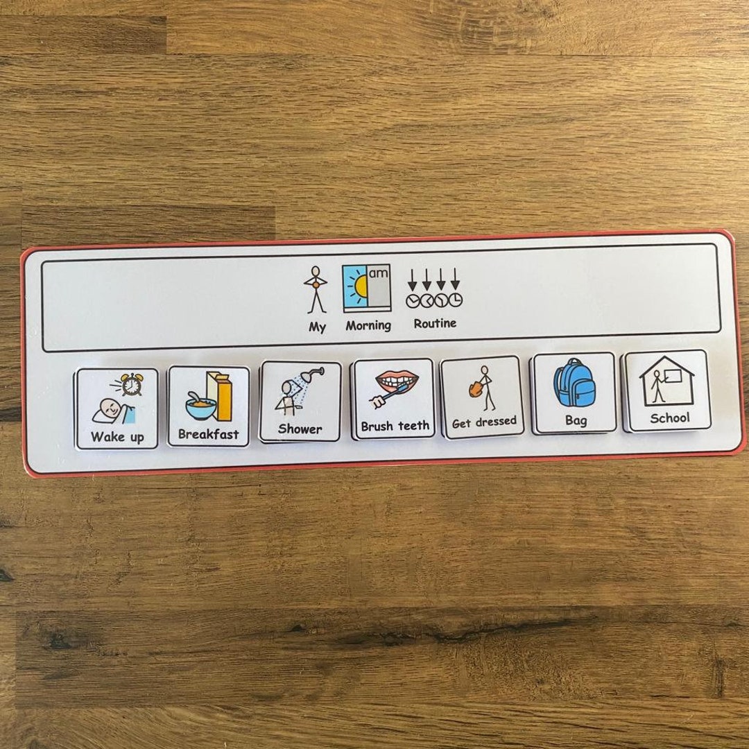 Small My Morning Routine Chart Visual Support Visual Aid for Asd/adhd ...
