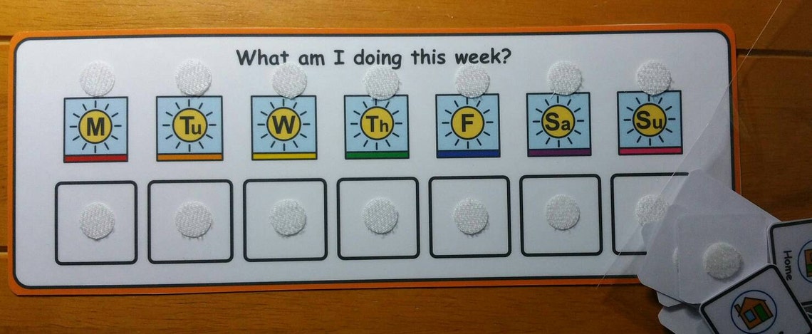 Home or School Weekly Planner Chart for SEN/ Visual - Etsy