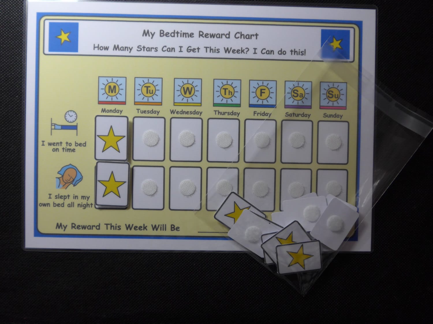 Bedtime Reward Chart for SEN/ Visual - Etsy UK