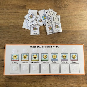 Home or School Weekly Planner Chart for SEN/ Visual - Etsy