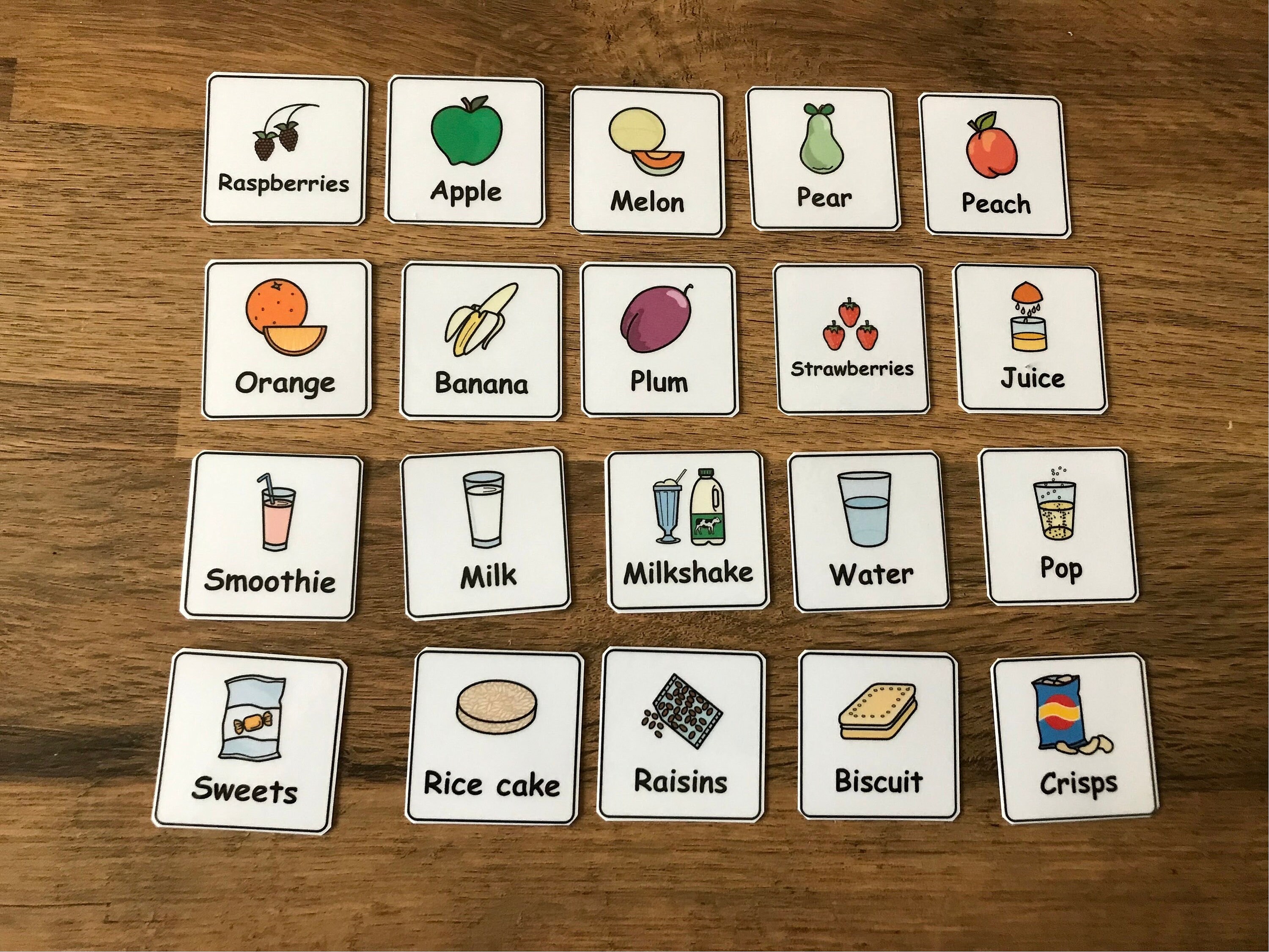 Meal Planner Visual Choice Board & 105 Food Symbols Children Autism ...