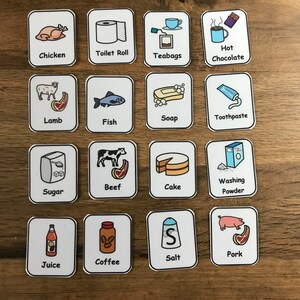 My Shopping List Keyring & 56 Picture Symbols Visual Support/aid for ...