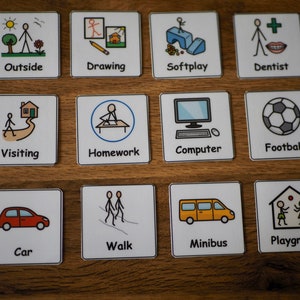 My Schedule Today Routine Planner & 72 Symbols Children Autism Visual ...