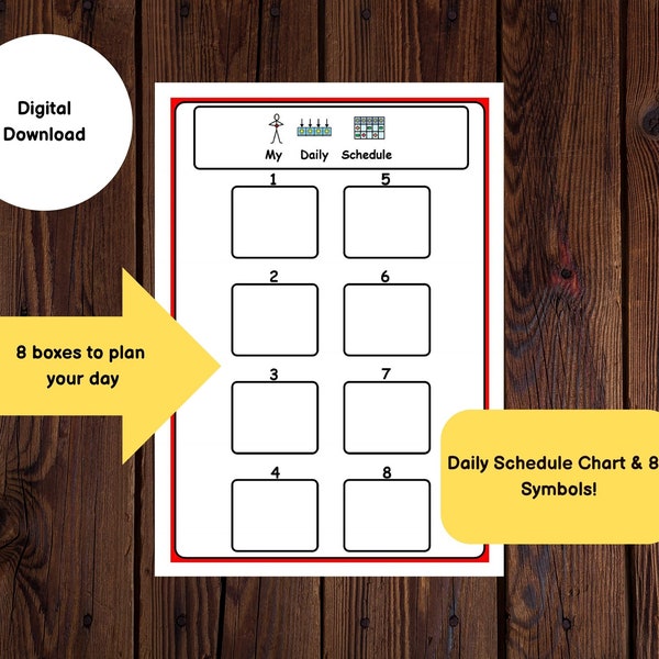 Adhd Visual Schedule - Etsy