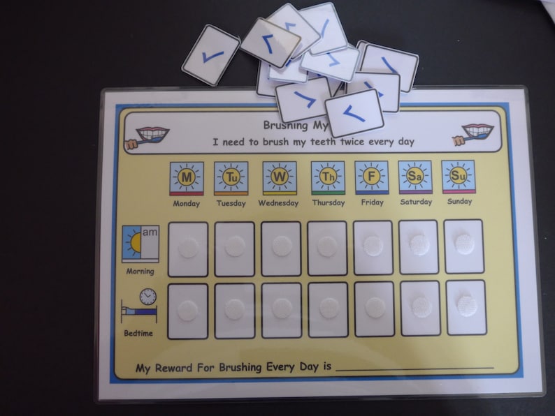 Brushing My Teeth Reward Chart for SEN/ Visual - Etsy