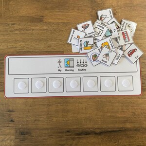 Small My Morning Routine Chart Visual Support Visual Aid for Asd/adhd ...
