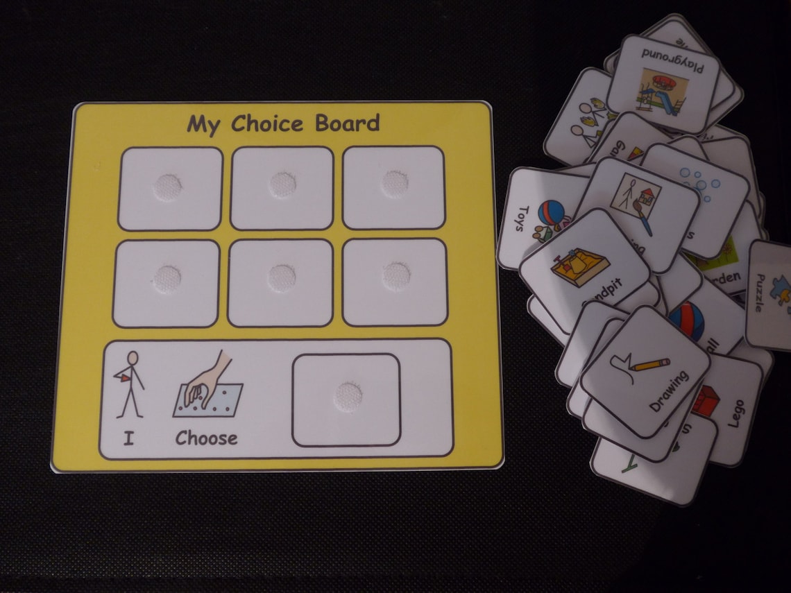 My Choice Board Communication Visual Support Visual Aid for Asd/adhd ...