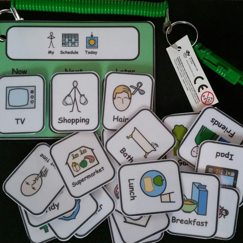 Now/next/then Sequencing Board & 60 Symbols Visual Aid for - Etsy UK