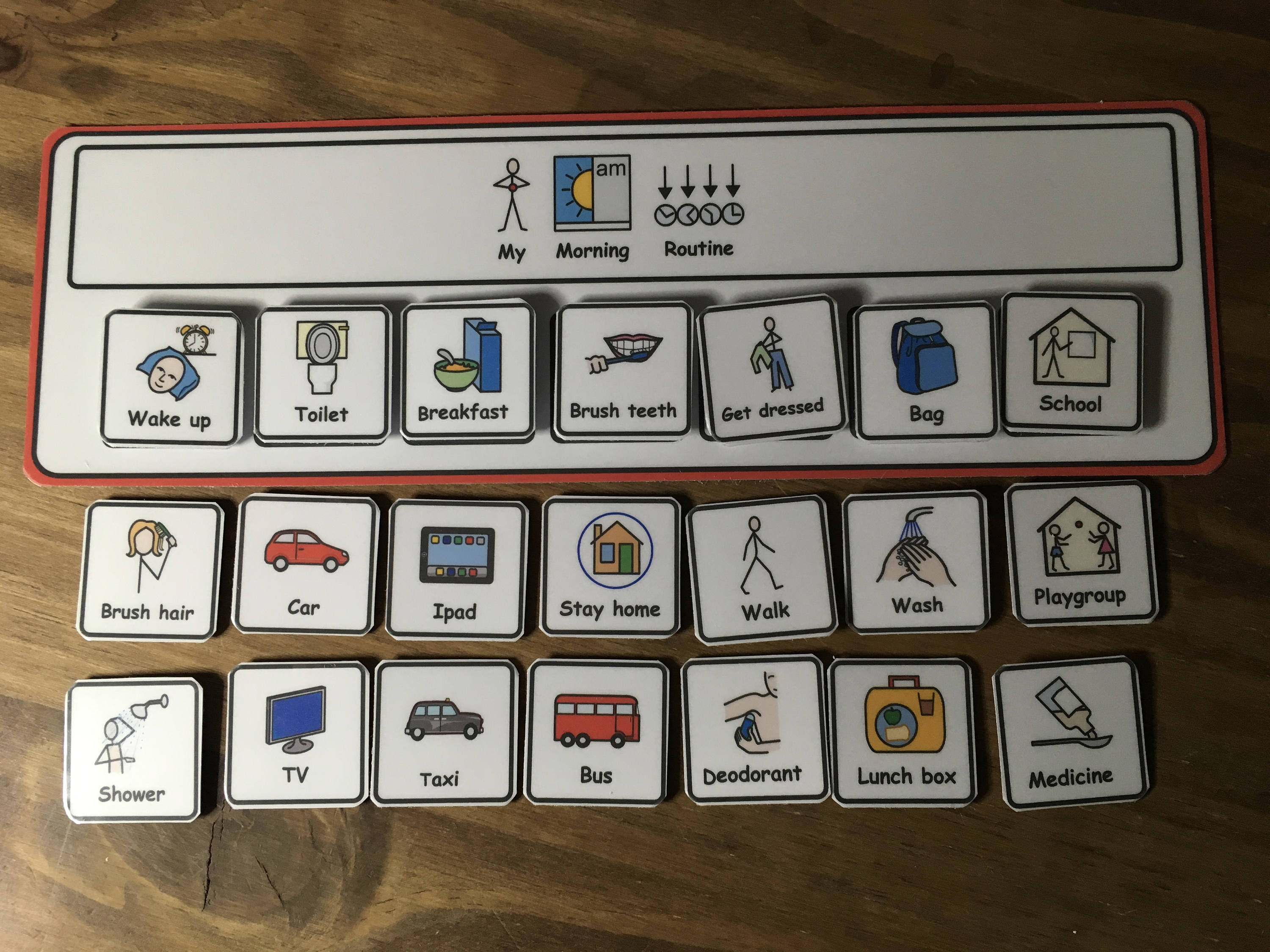 Small My Morning Routine Chart Visual Support Visual Aid for - Etsy