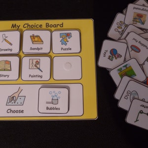 My Choice Board Communication Visual Support Visual Aid for Asd/adhd ...