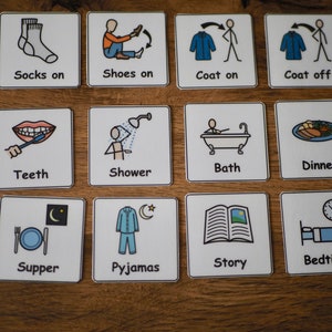 My Schedule Today Routine Planner & 72 Symbols Children Autism Visual ...