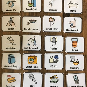 My School Morning Routine Chart Visual Support Visual Aid for Asd/adhd ...