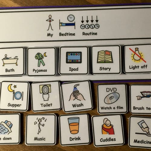 Small My Bedtime Routine Chart Visual Support Visual Aid for | Etsy UK