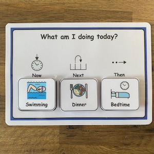 Now/next/then Sequencing Board & 60 Symbols Visual Aid for Asd/adhd ...