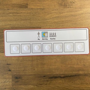 Small My Morning Routine Chart Visual Support Visual Aid for Asd/adhd ...