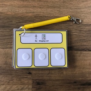 My Shopping List Keyring & 56 Picture Symbols Visual Support/aid for ...