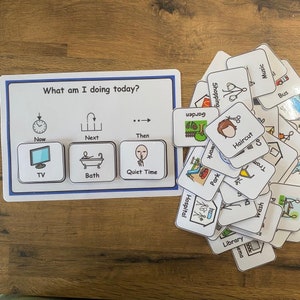 Now/next/then Sequencing Board & 60 Symbols Visual Aid for Asd/adhd ...