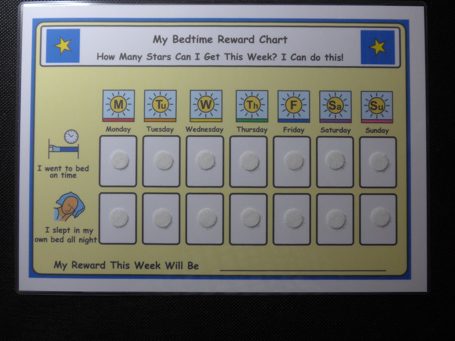 Bedtime Reward Chart for SEN/ Visual - Etsy UK