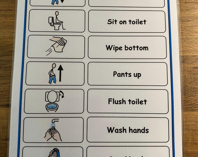 Going to the Toilet Hygiene Checklist Support/aid for Autism/adhd ...