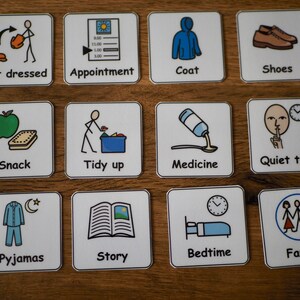 Now Next Pre School Sequencing Keyring & 48 Symbols Visual Aid for ...