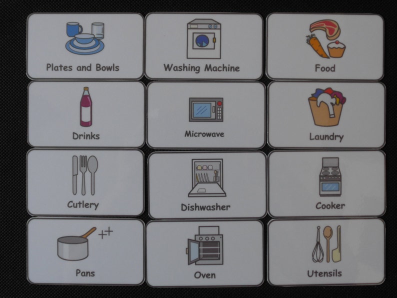 Kitchen Cupboard Signs Support/aid for Autism/adhd/visual - Etsy