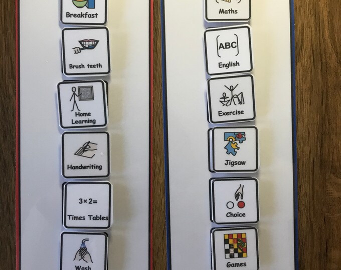 Small Morning & Afternoon Schedule Charts Visual Aids Home Learning ...