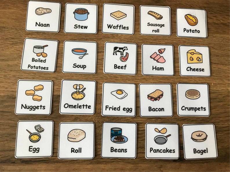 Meal Planner Visual Choice Board & 105 Food Symbols Children Autism ...