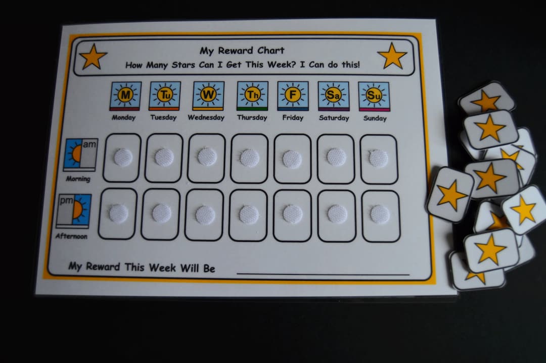Stars Behaviour Reward Chart for SEN/ Visual Learners/autism/adhd/add ...