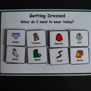 My Getting Dressed Chart Visual Support Visual Aid for Asd/adhd/add ...