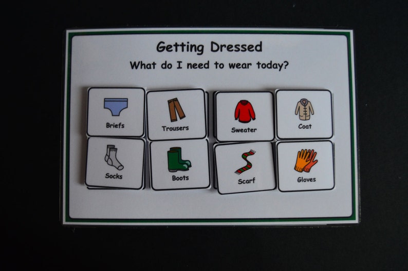 My Getting Dressed Chart Visual Support Visual Aid for | Etsy My Getting Dressed Chart Visual Support Visual Aid for | Etsy