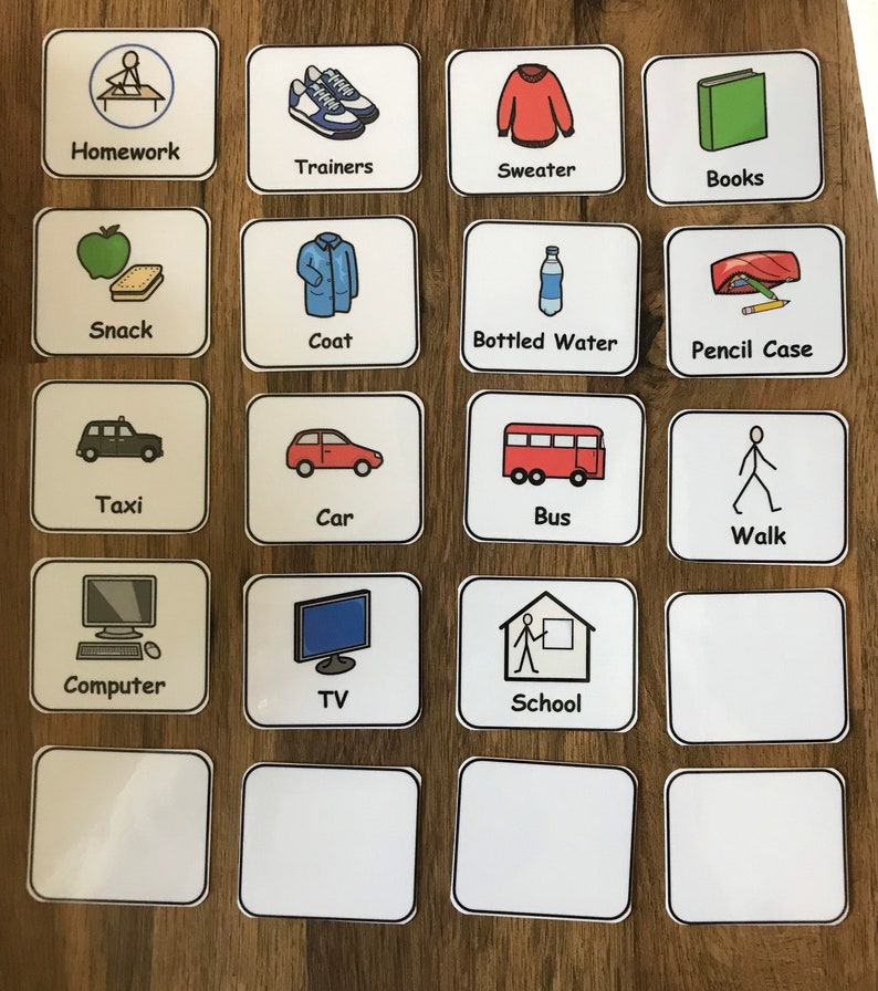 My School Morning Routine Chart Visual Support Visual Aid for Asd/adhd ...