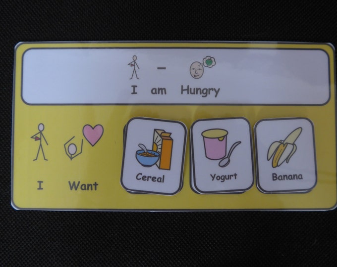 I Am Hungry I Want Board & 56 Picture Symbols Visual Support/aid for ...