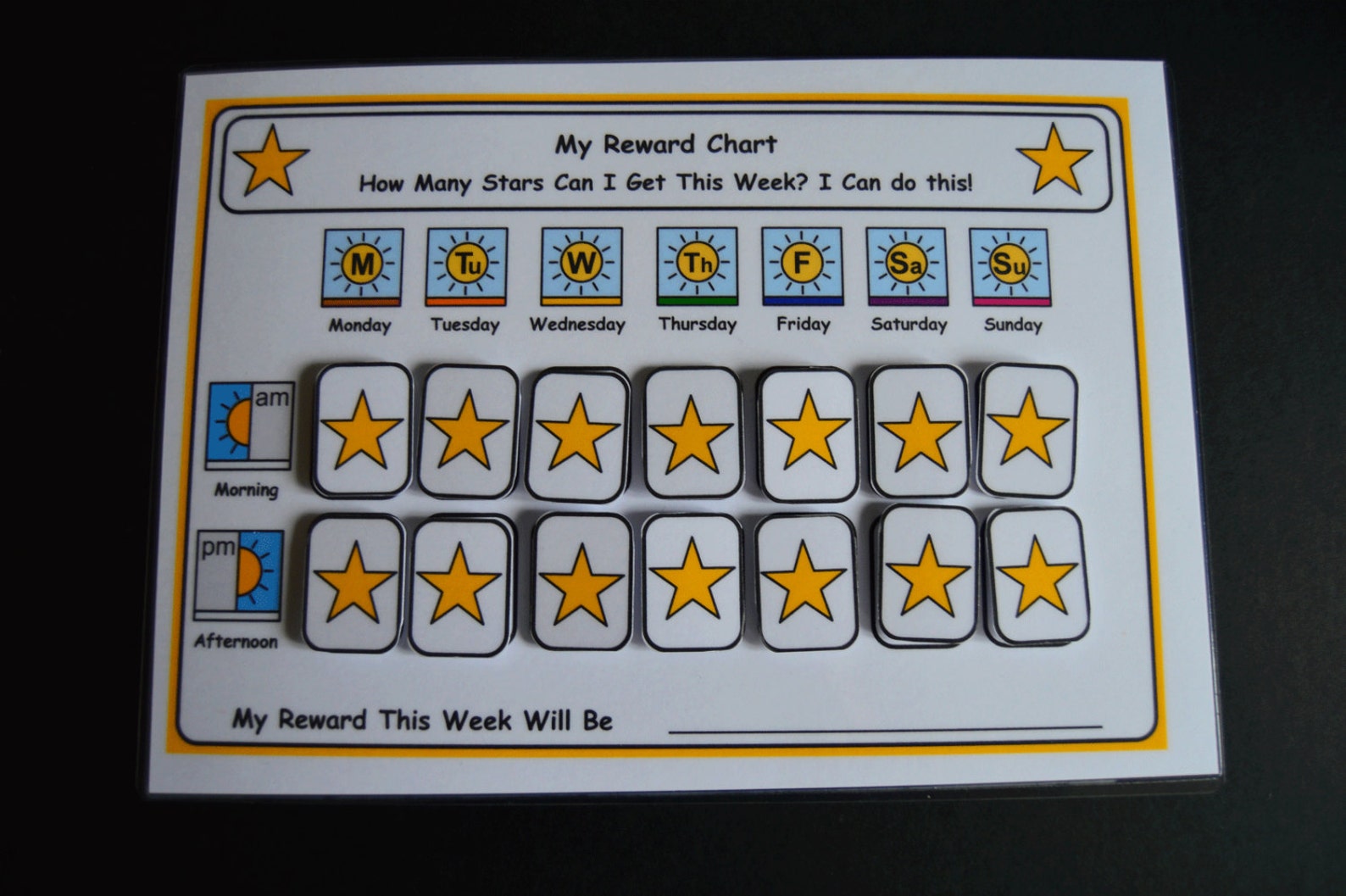 Stars Behaviour Reward Chart for SEN/ Visual - Etsy