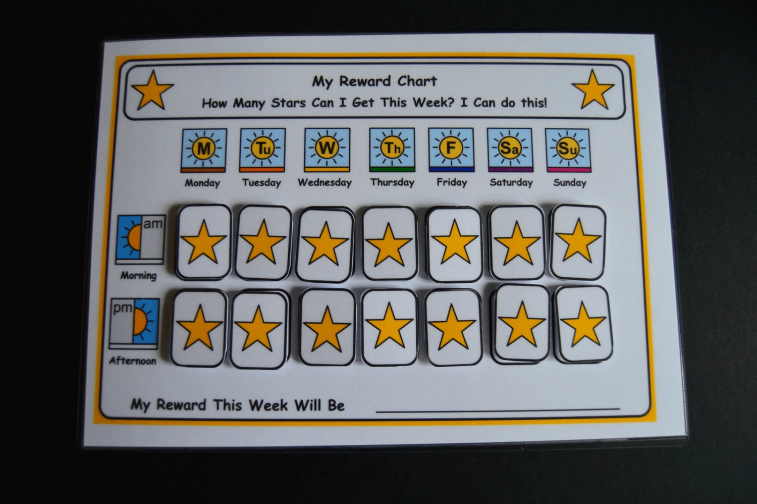 Stars Behaviour Reward Chart for SEN/ Visual - Etsy