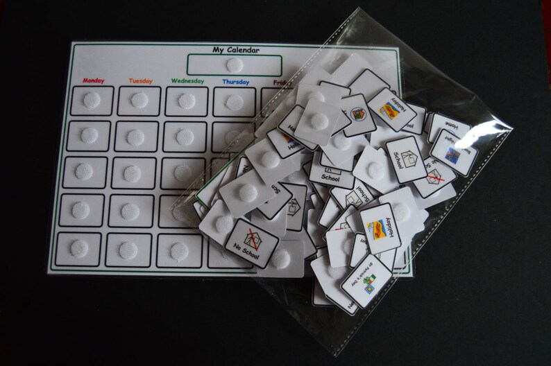 My Calendar Monthly Schedule Visual Support Visual Aid for | Etsy