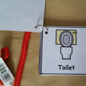 Communication Keyring- Out & About Symbols- Visual Support Visual Aid ...