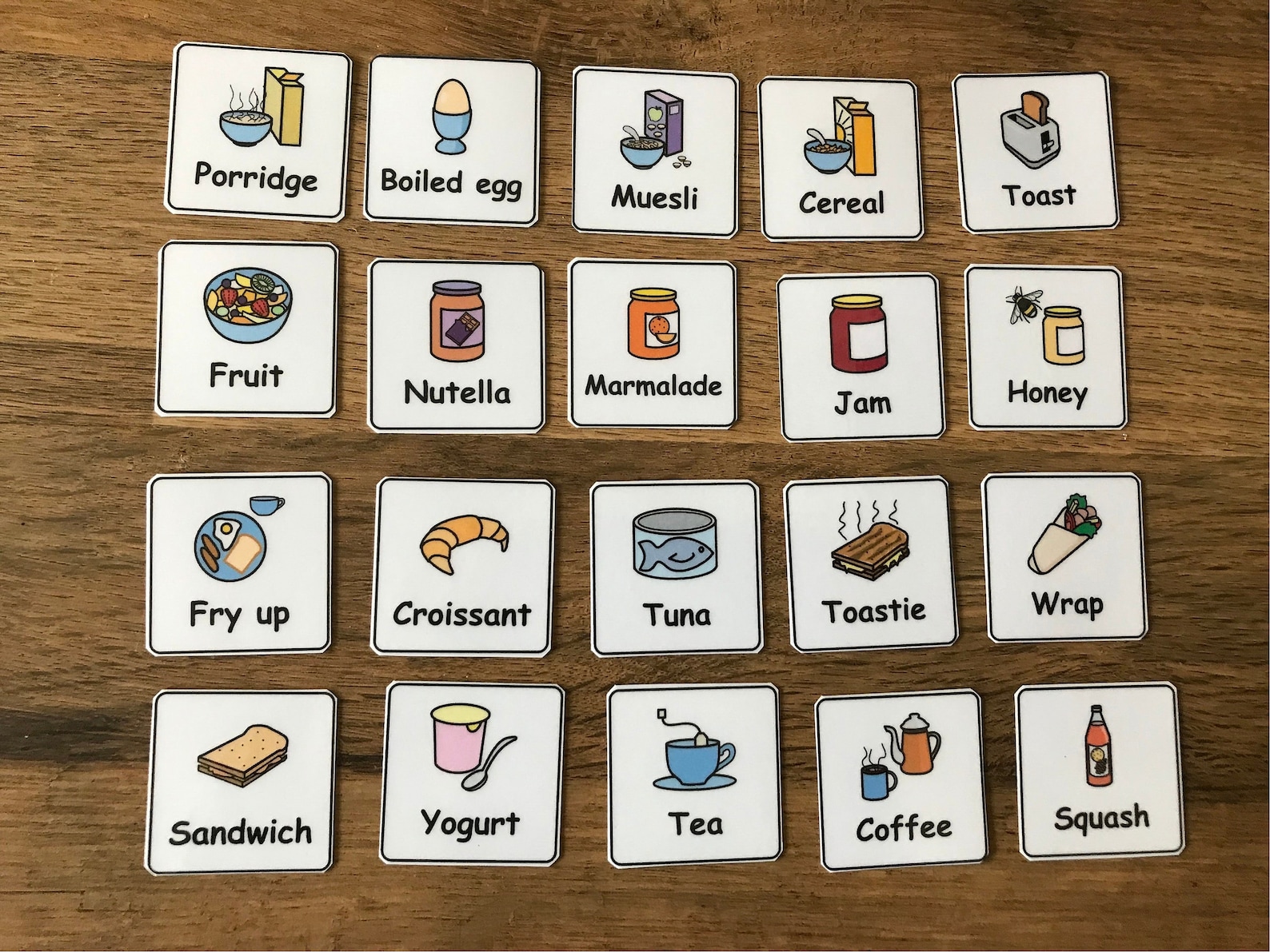 Meal Planner Visual Choice Board & 105 Food Symbols Children Autism ...