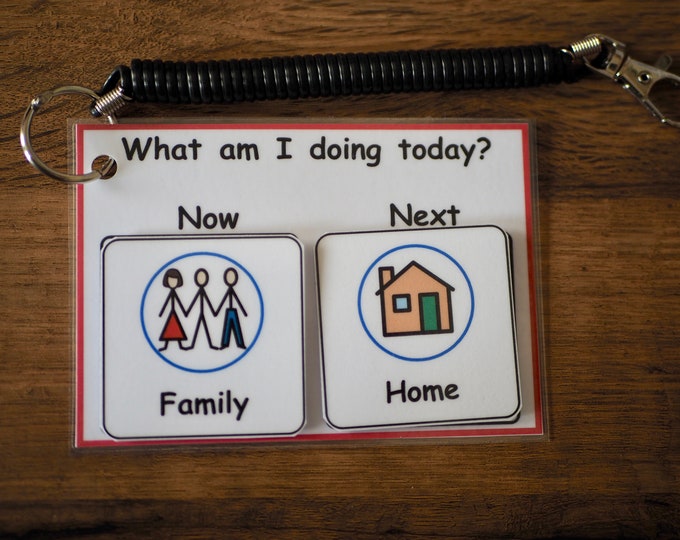 Now Next Pre School Sequencing Keyring & 48 Symbols Visual Aid for ...