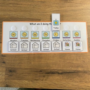 Home or School Weekly Planner Chart for SEN/ Visual - Etsy