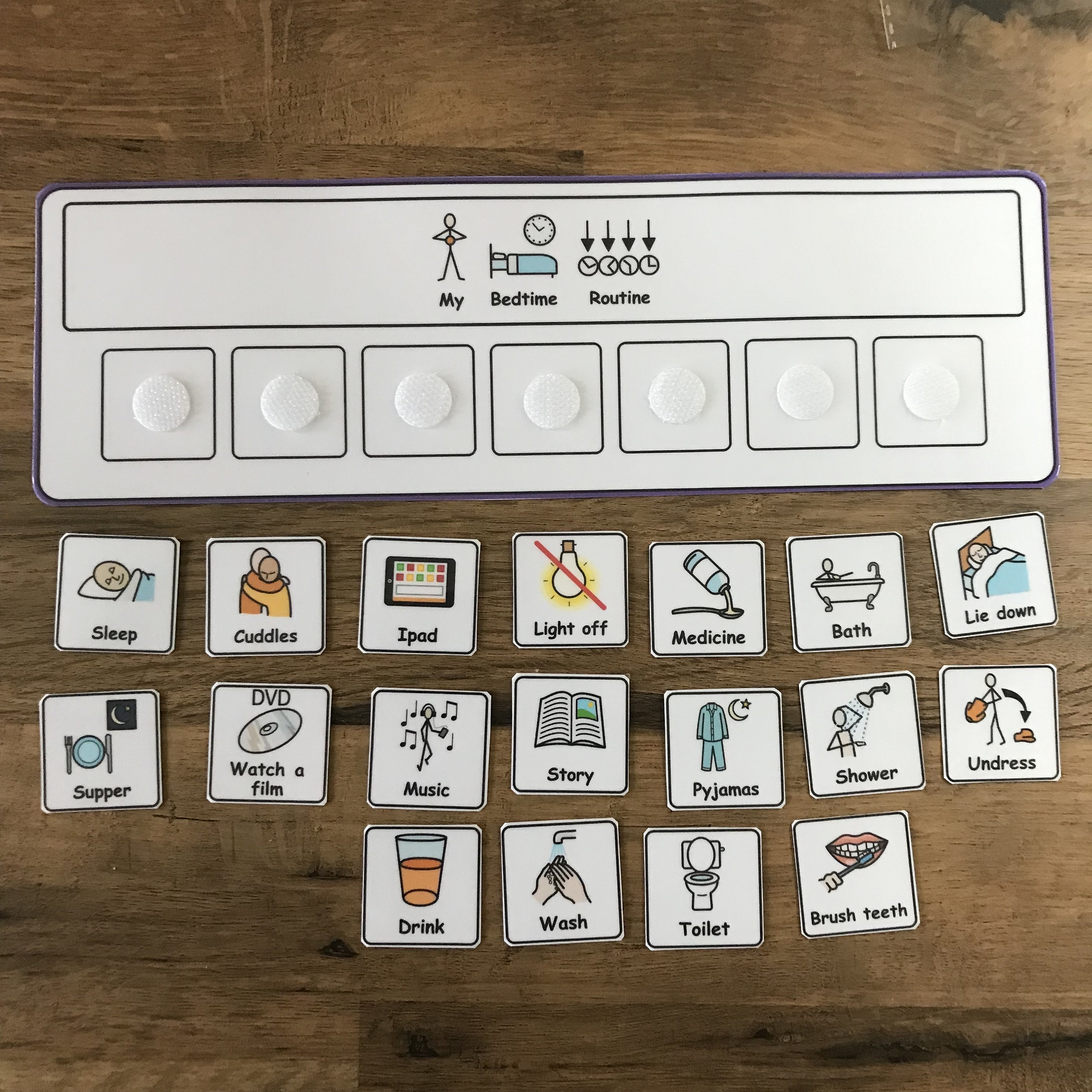 Small My Bedtime Routine Chart Visual Support Visual Aid for Asd/adhd ...