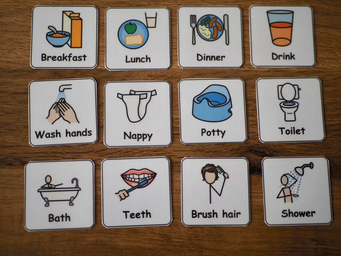 Now Next Pre School Sequencing Keyring & 48 Symbols Visual Aid for ...