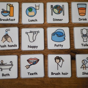Now Next Pre School Sequencing Keyring & 48 Symbols Visual Aid for ...