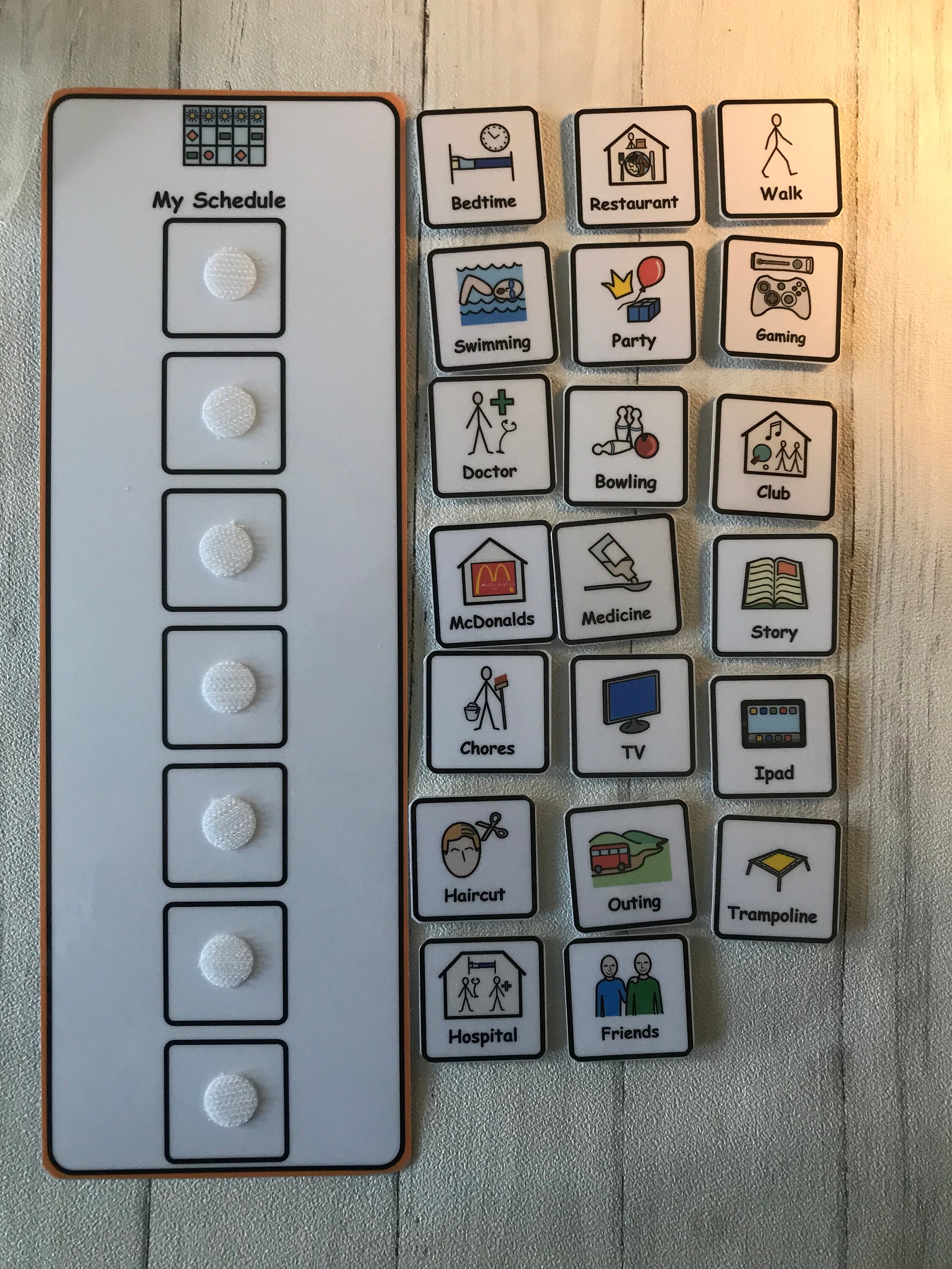 Small Daily Schedule Chart Visual Support Visual Aid for - Etsy